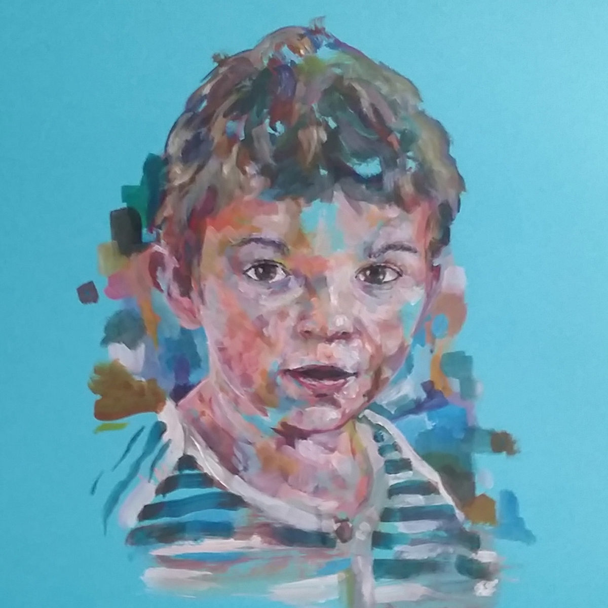 Portrait enfant peinture sur commande - ENKAGE